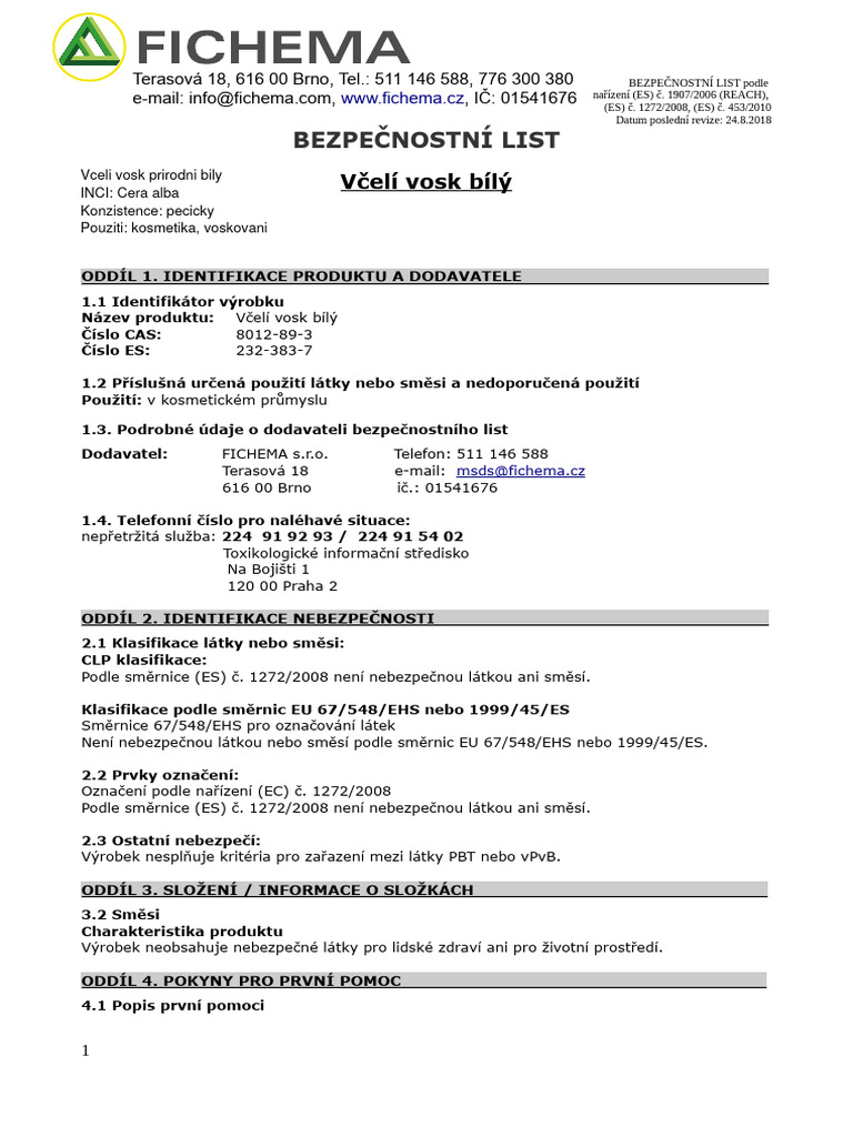 Vceli Vosk bily-BL | PDF