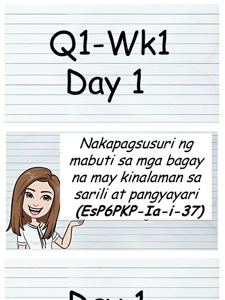 ESP Q1-Wk1 | PDF