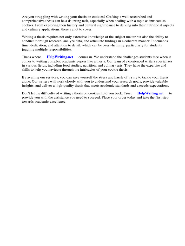 Cookies Thesis | PDF
