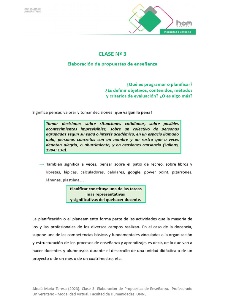 Elaboración de Proyectos de Enseñanza | Descargar gratis PDF | Plan de ...