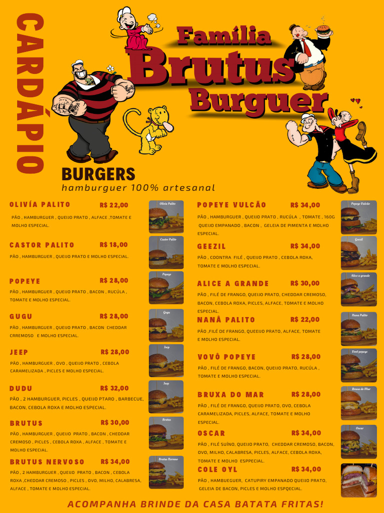 Cardápio Brutus Burguer | PDF