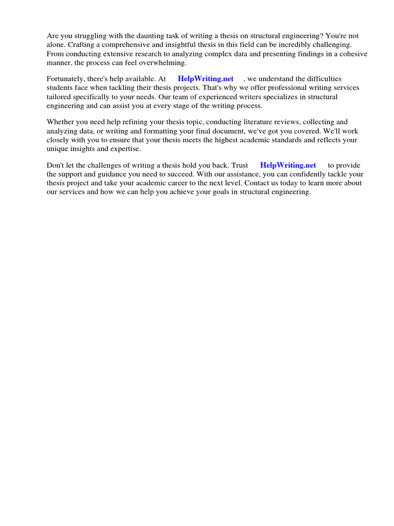 Me Thesis Topics For Structural Engineering | PDF | Engineering | Thesis