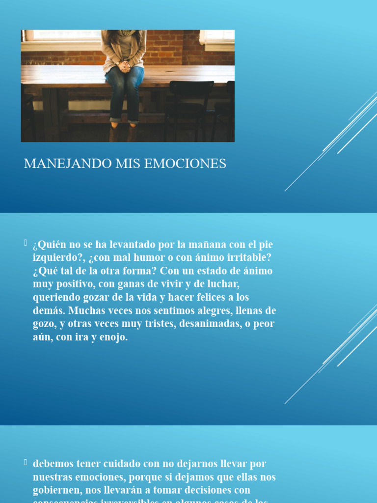 Manejando Mis Emociones Pdf Dios Las Emociones