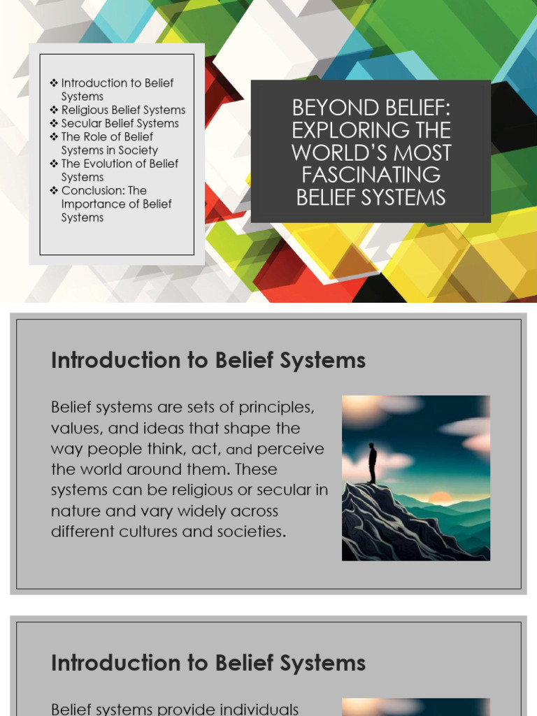 Lesson 4 - Belief Systems | PDF | Secularity | Faith