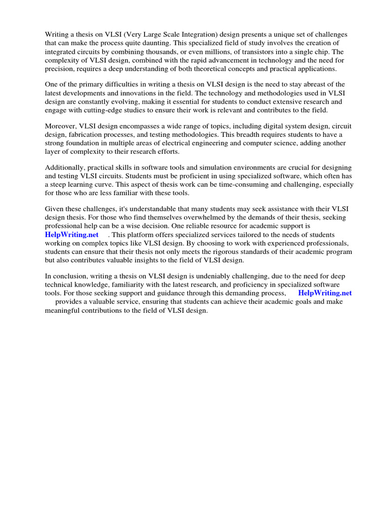 Thesis On Vlsi Design Pdf Integrated Circuit Cmos