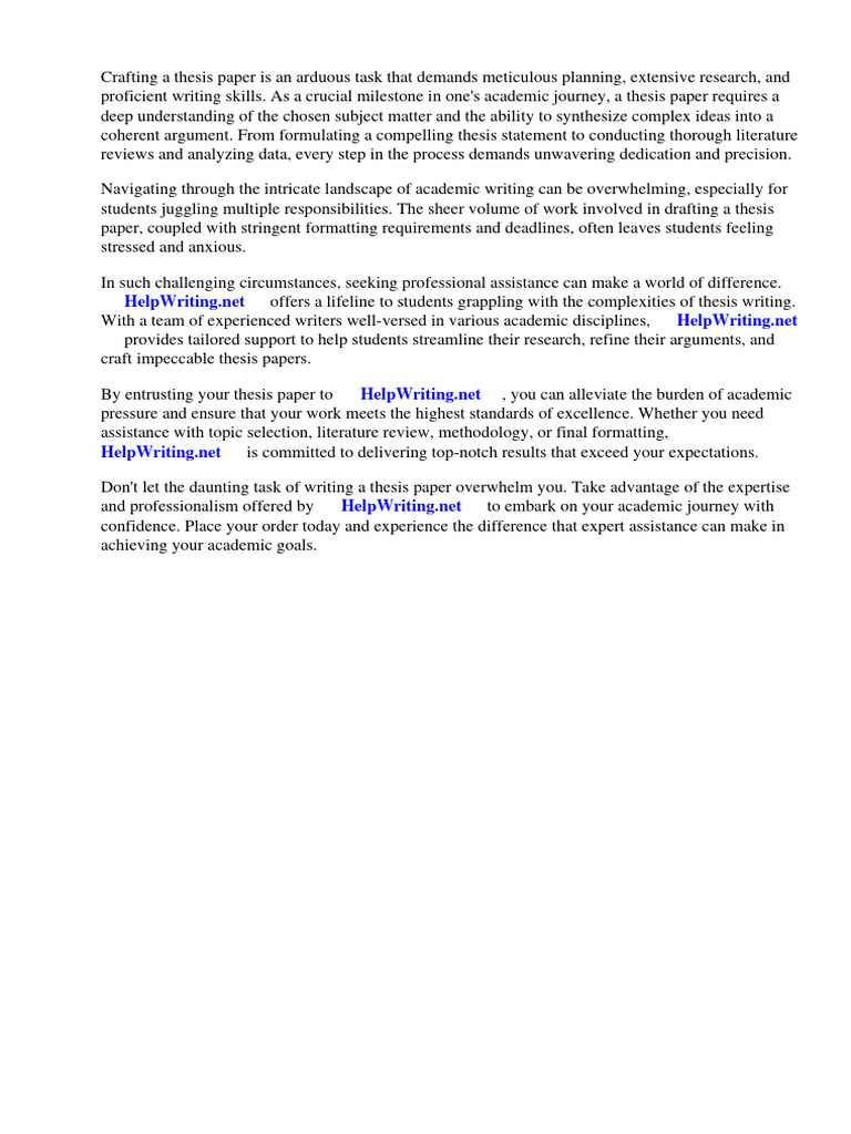 Sample of A Thesis Paper Format | PDF | Thesis | Essays