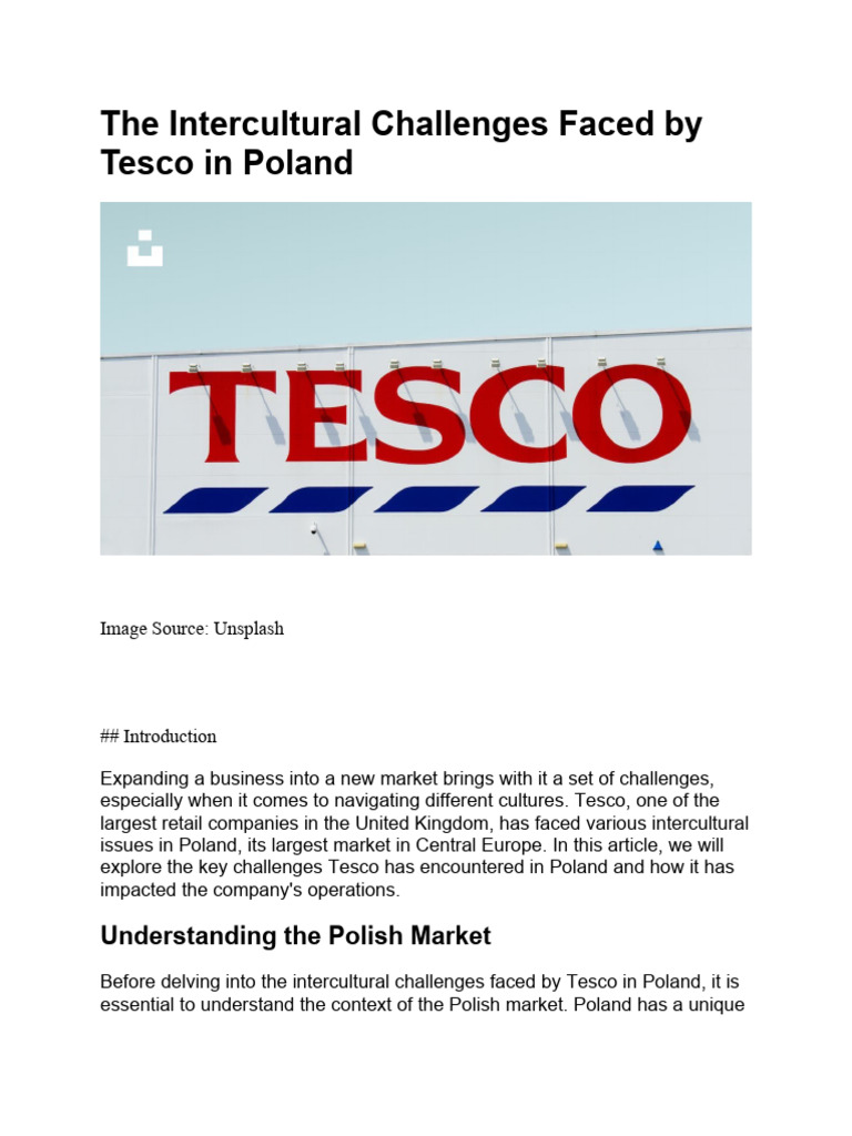The Intercultural Challenges Faced by Tesco in Poland | PDF | Tesco ...