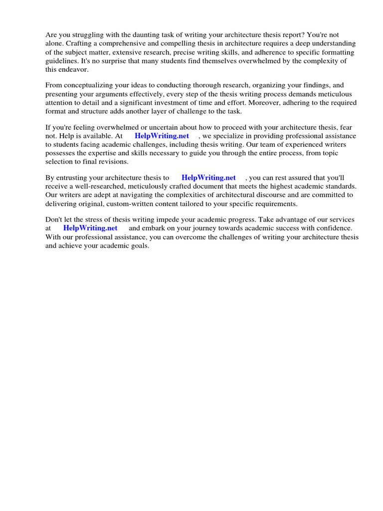 Architecture Thesis Report Format | PDF | Thesis | Ayurveda