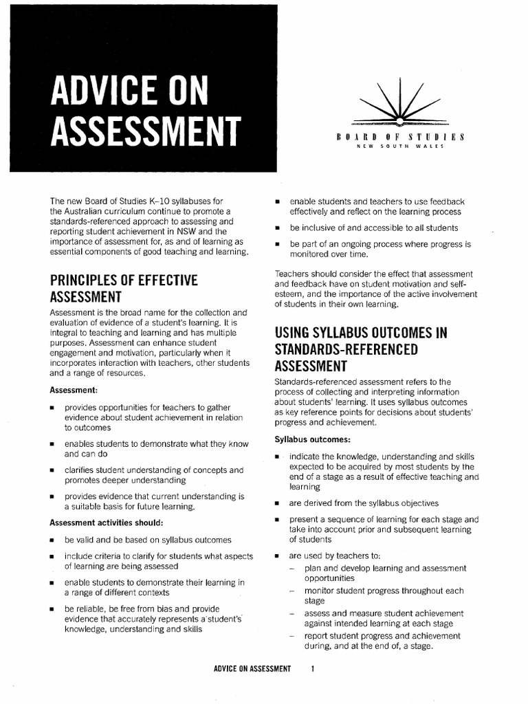 2019 Assessment Model Booklet | PDF