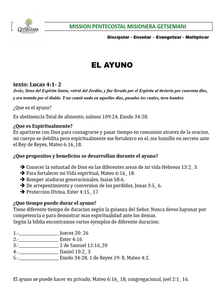 El Ayuno | PDF