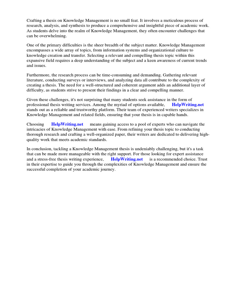 Knowledge Management Thesis Topics | PDF | Knowledge Management | Knowledge