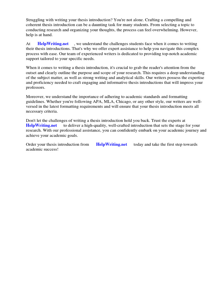 Example of a Baby Thesis Introduction | PDF | Thesis | Essays