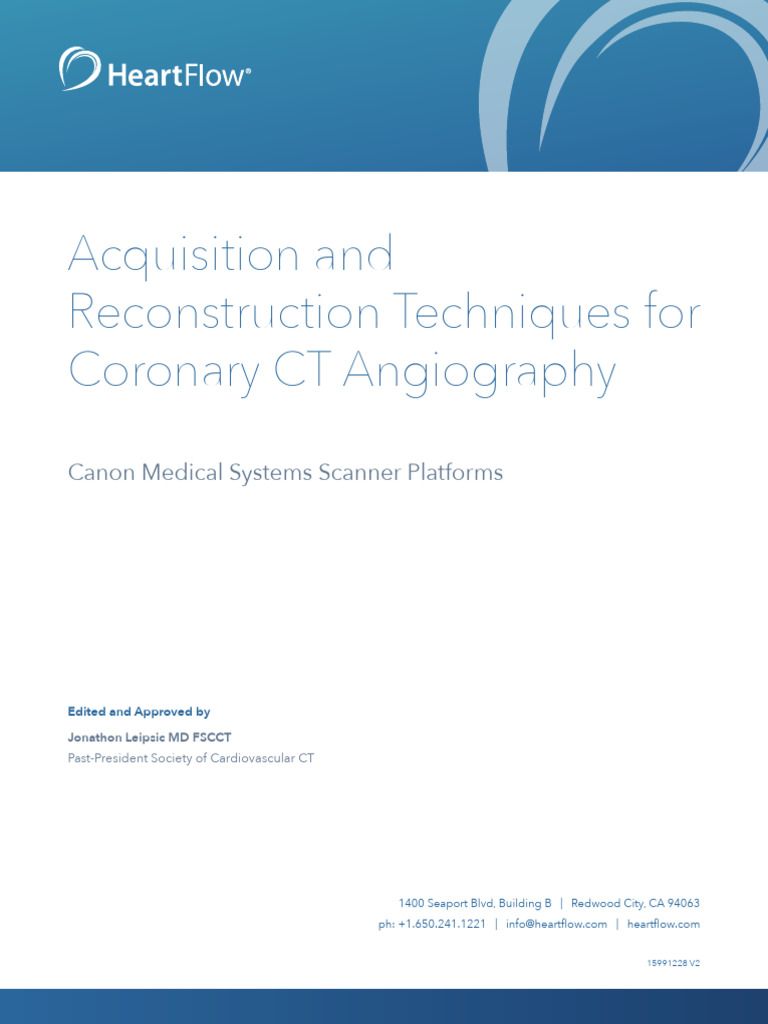 Canon Cardiac CCTA Protocol | PDF