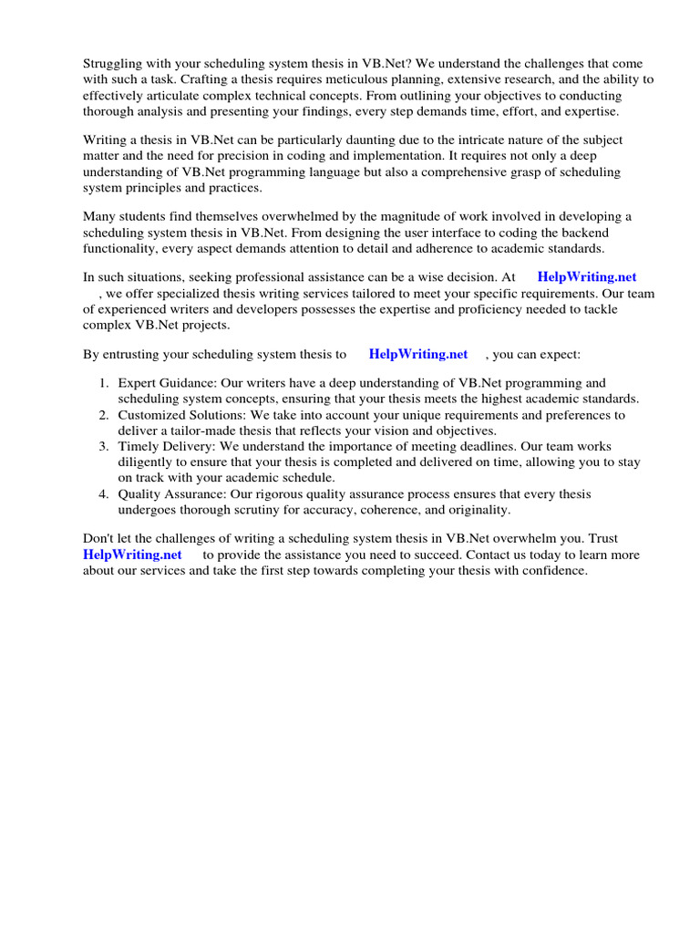 Scheduling System Thesis | PDF