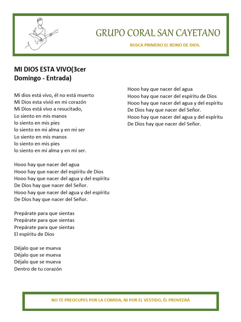 Mi Dios Esta Vivo | PDF