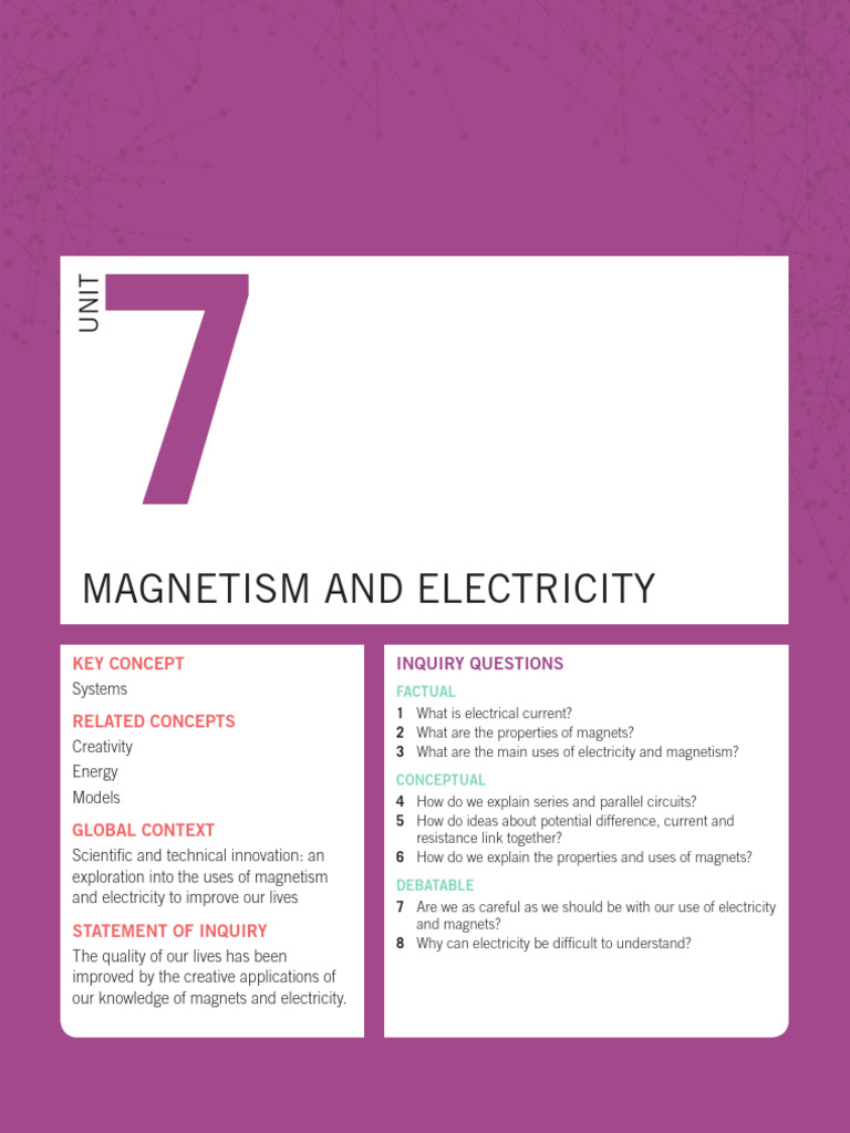 Chapter 7 - Magnetism and Electricity | PDF | Voltage | Electric Charge