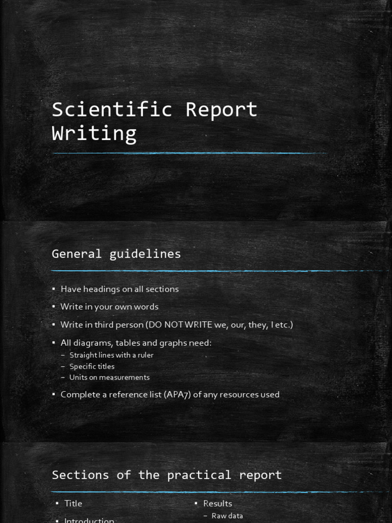 Scientific Report Writing Student Notes | PDF | Experiment | Risk