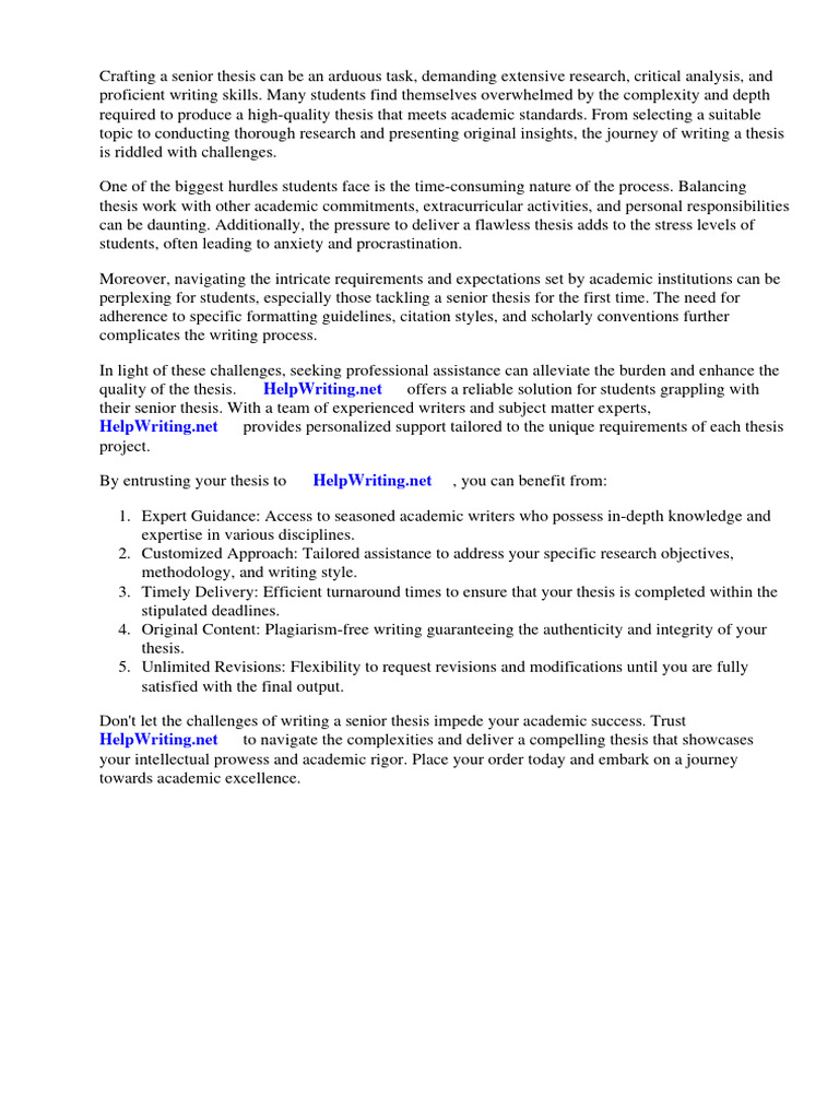 Cmc Senior Thesis | PDF