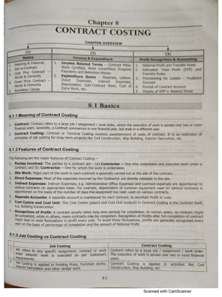 Contract Costing | PDF