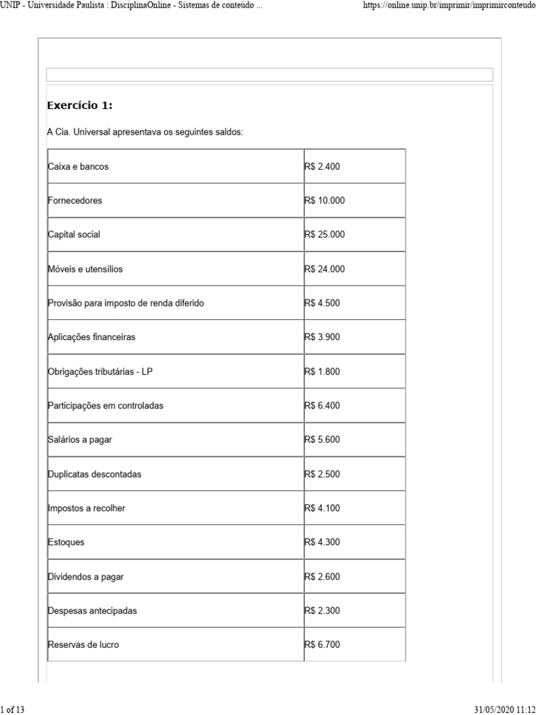 Módulo 5 - Exercícios PNC | PDF