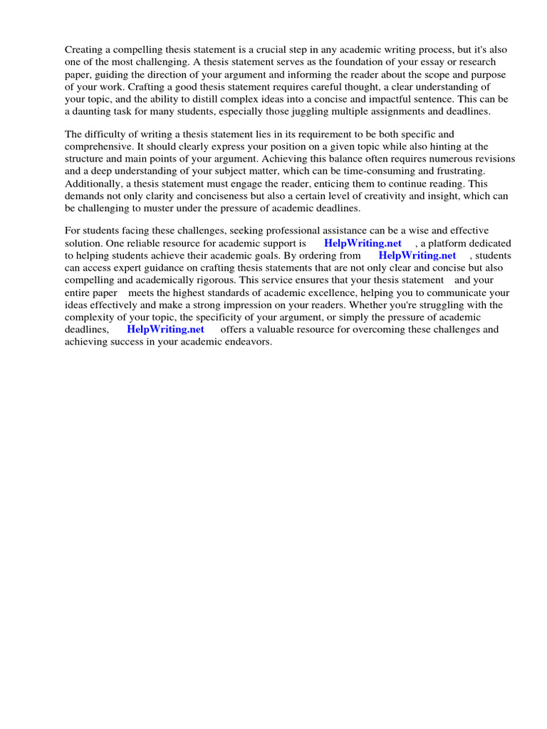 How To Make Good Thesis Statements | PDF | Essays | Thesis