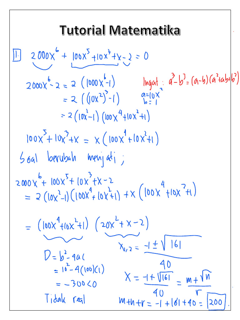 The Notes Algebra Course 1 | PDF