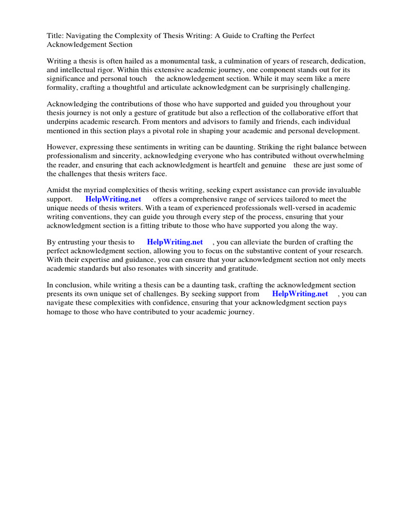 Template of Thesis Acknowledgement | PDF | Thesis