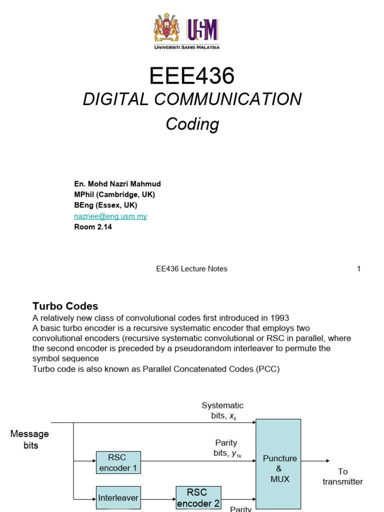 EEE436 Lecture Slide 5 | PDF | Low Density Parity Check Code ...