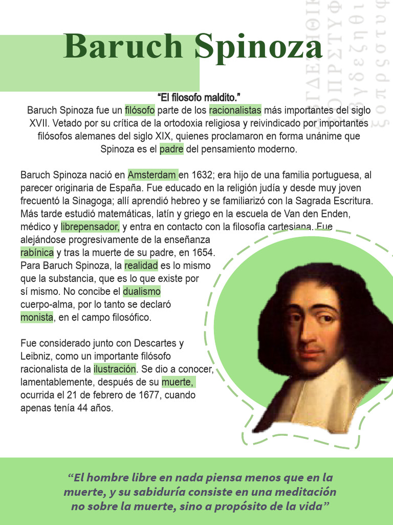 Spinoza Padre Del Pensamiento Moderno Pdf