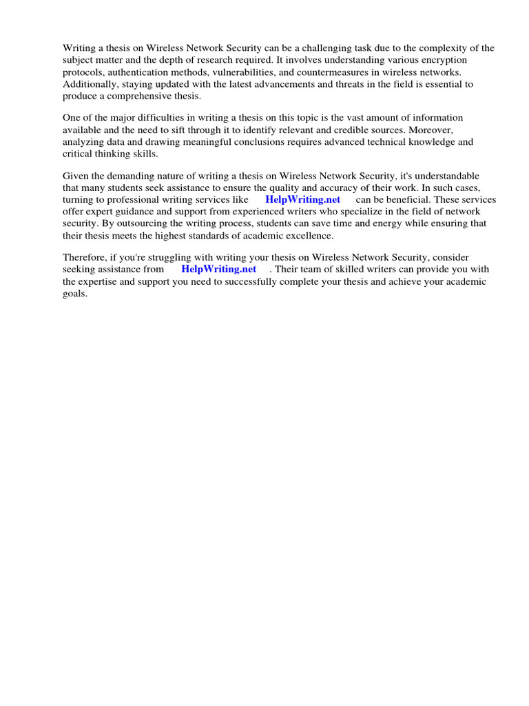 Thesis Wireless Network Security | PDF | Computer Network | Security