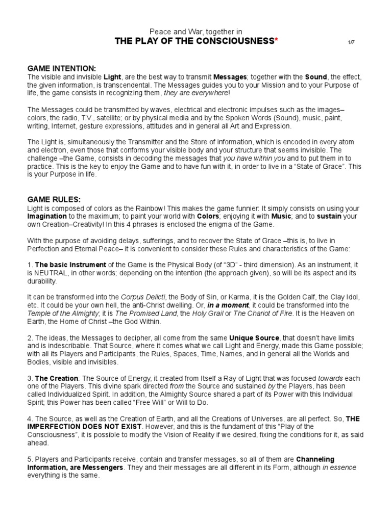 The Play of The Consiousness | PDF | Consciousness | Time