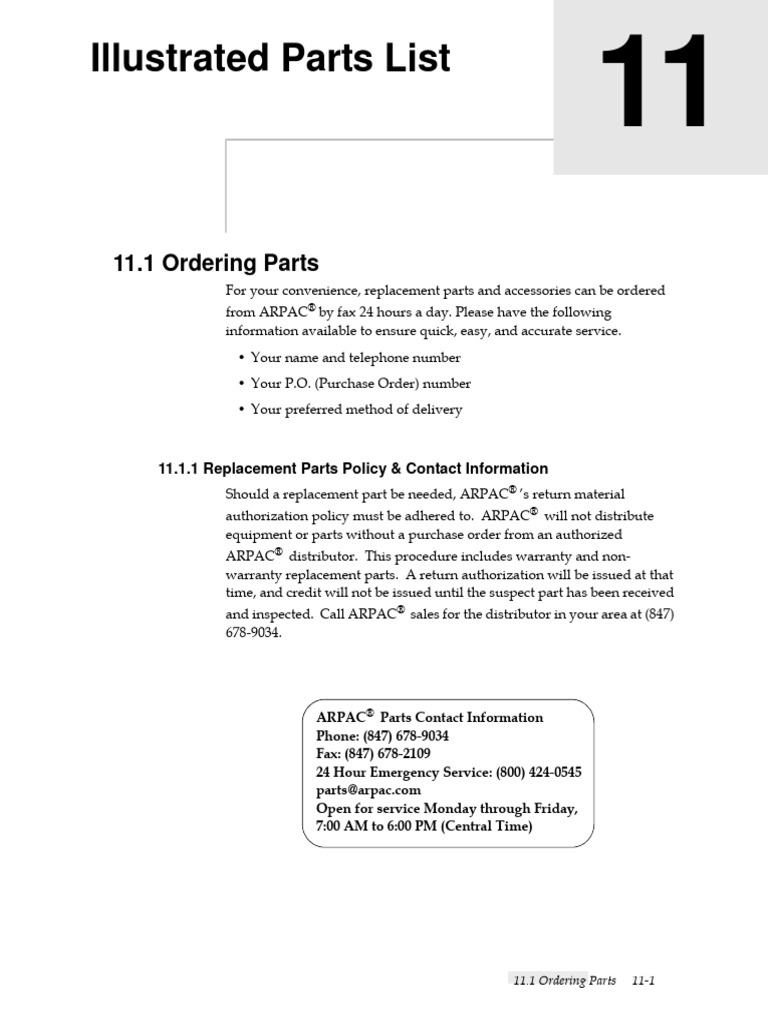 Manual Parts SW-4002-H | PDF
