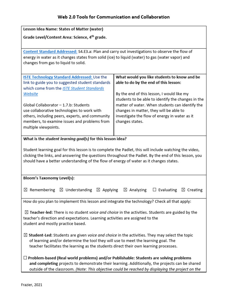Lesson On Changes of Matter | PDF