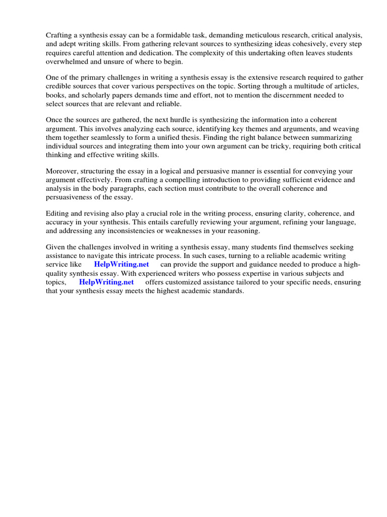 How To Write A Synthesis Essay Step by Step | PDF | Essays | Dialectic