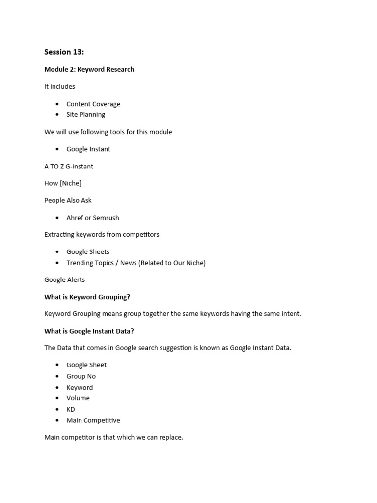 Keyword Research Strategies for SEBT 13 | PDF | Career & Growth