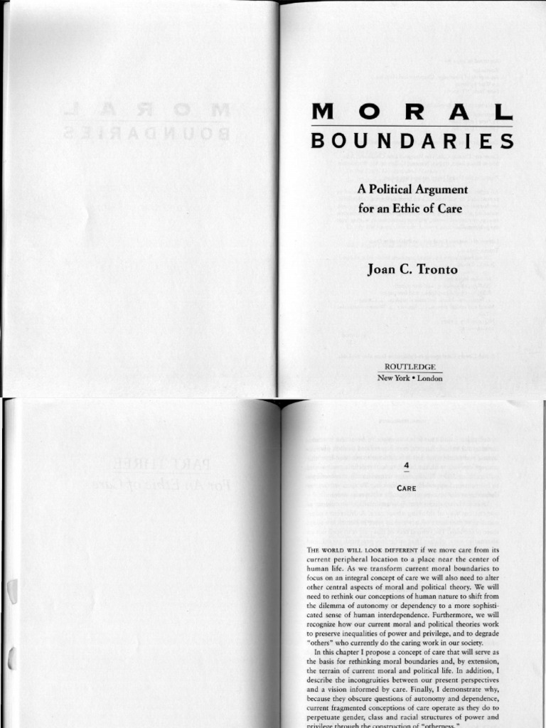 16 Tronto, Joan C. 1993. Moral Boundaries A Political Argument For An ...
