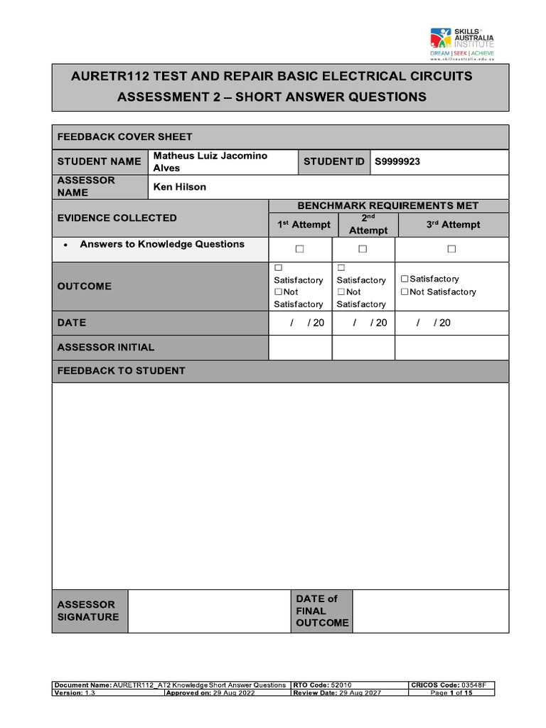 AURASA112 - AT2 Completed | PDF