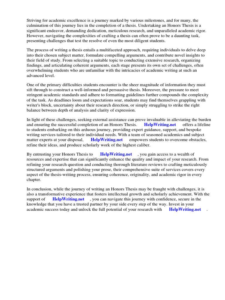 Ut Honors Thesis | PDF