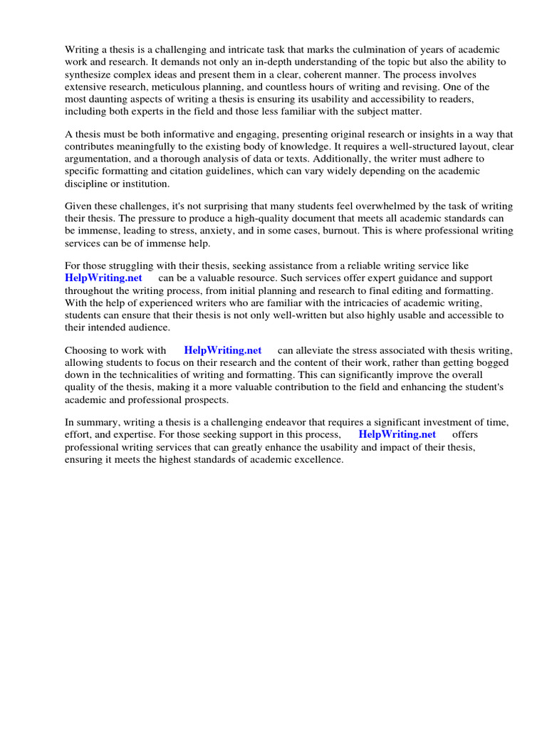 Thesis Usability | PDF