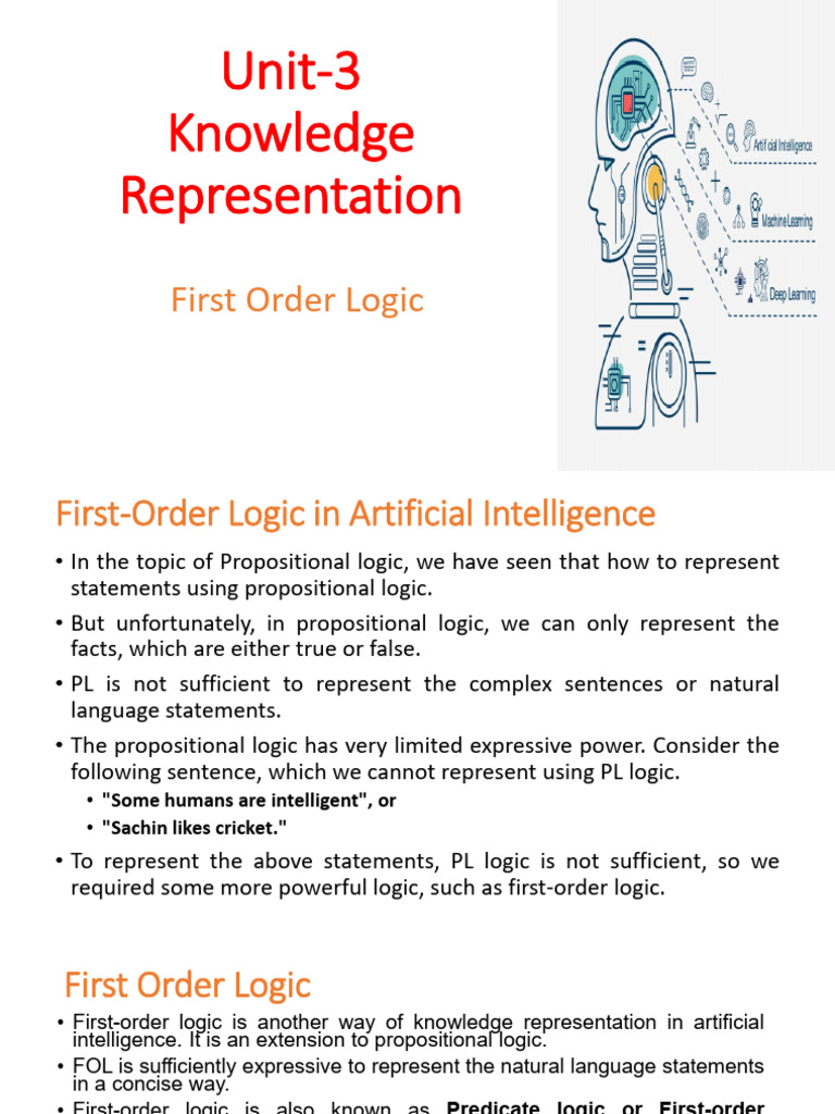 Unit Iii Fol 1 | PDF | First Order Logic | Logic