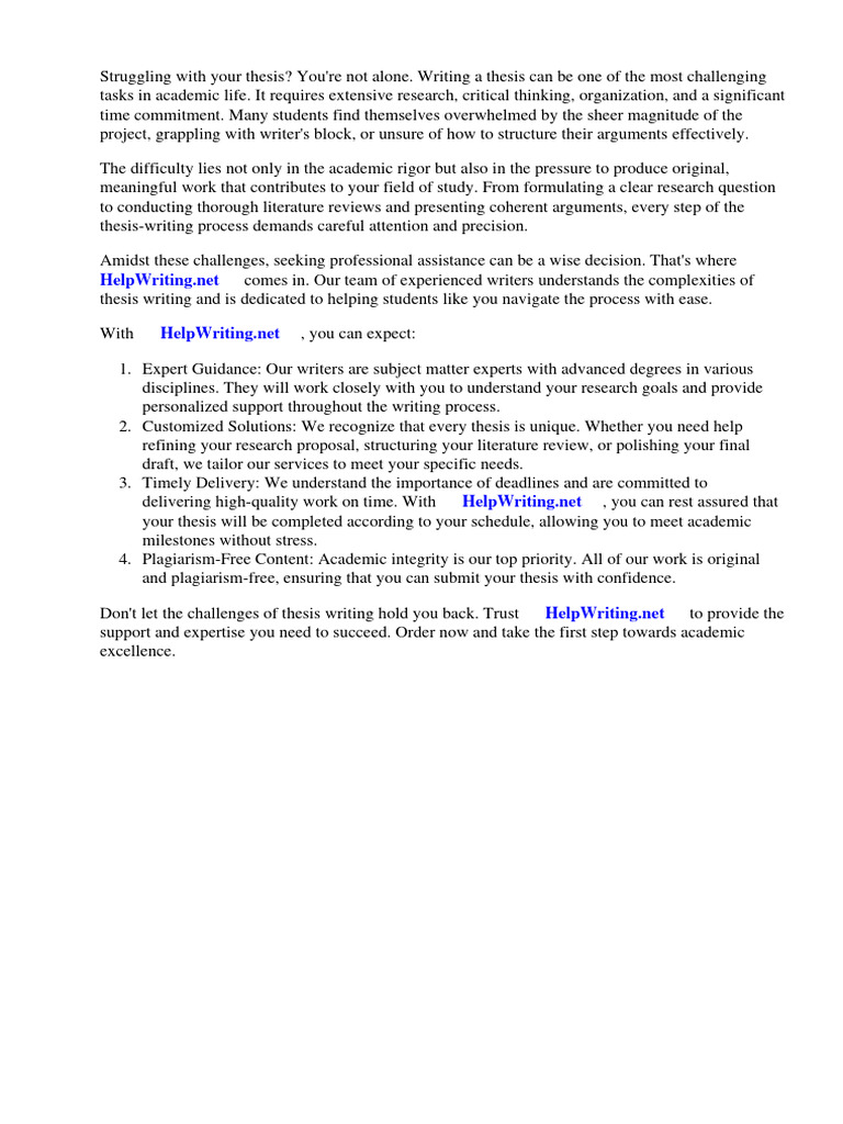 Thesis Background Examples | PDF