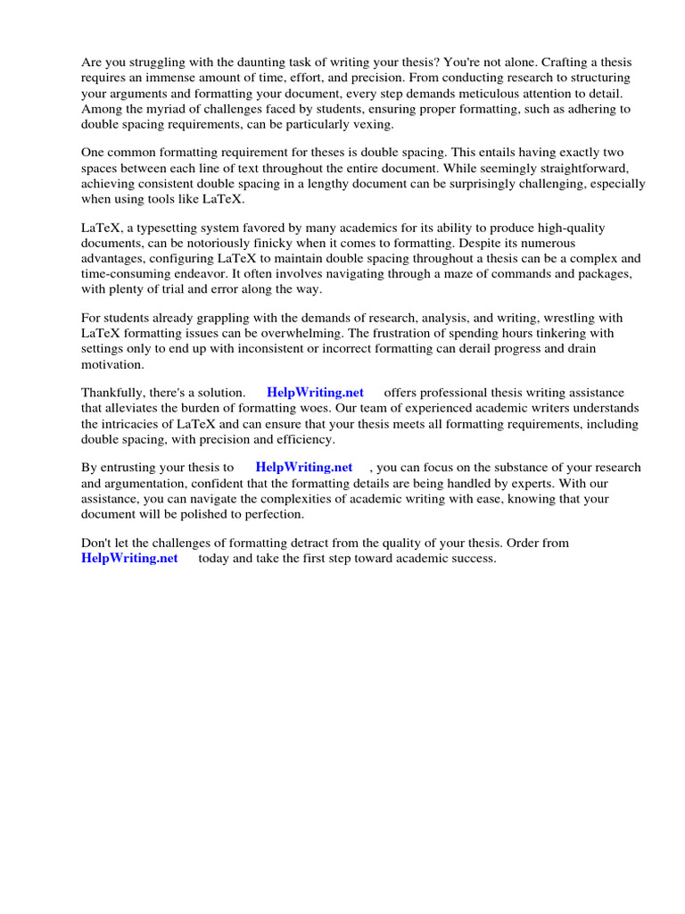 Latex Thesis Double Spacing | PDF | Te X | Computing