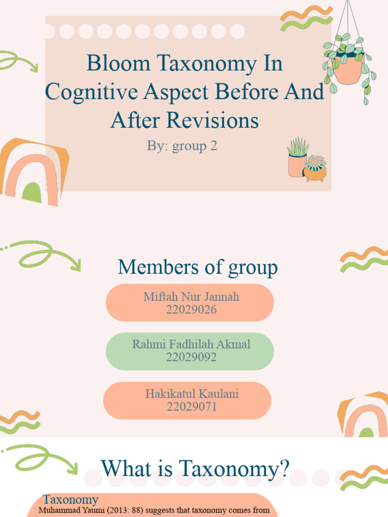Bloom's Taxonomy: Cognitive Domain Revisions | PDF | Understanding ...