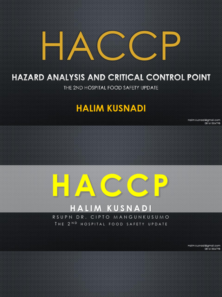 HACCP | PDF