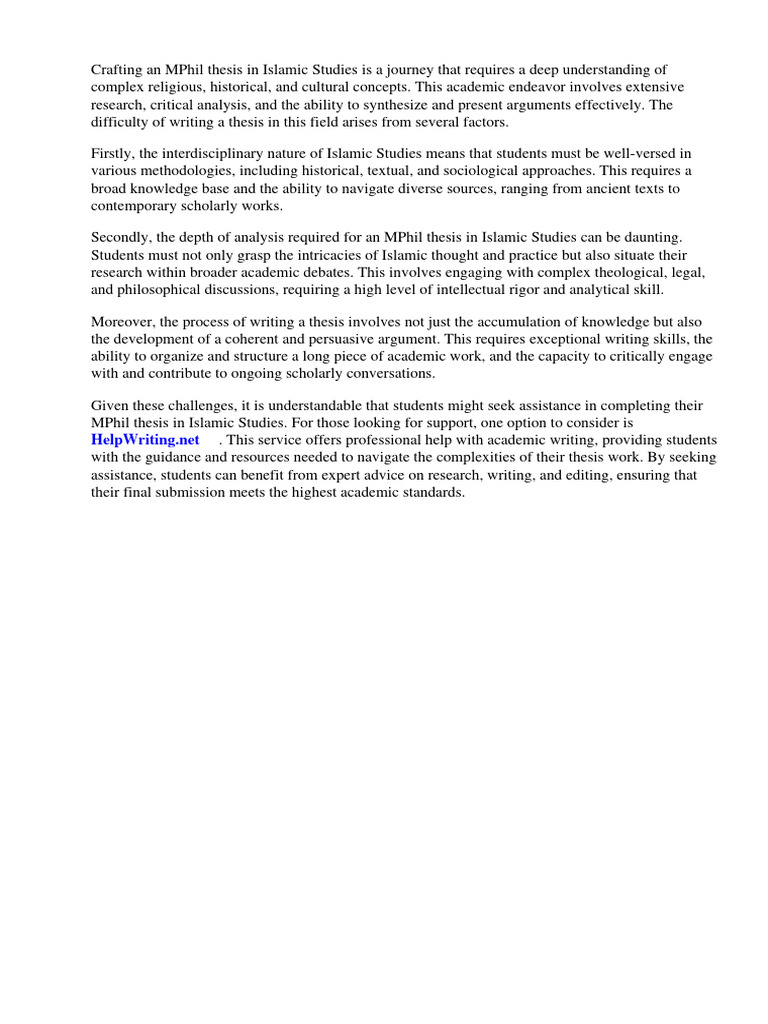 Mphil Thesis Islamic Studies | PDF | Muhammad | Calligraphy