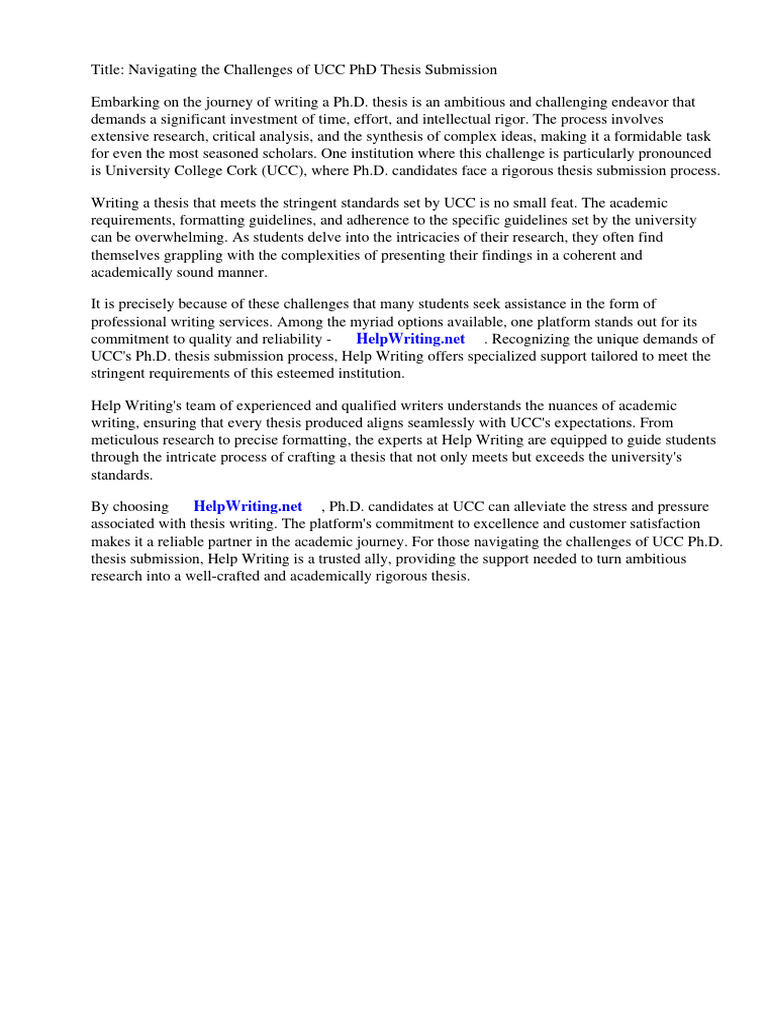 Ucc PHD Thesis Submission | PDF | Computers