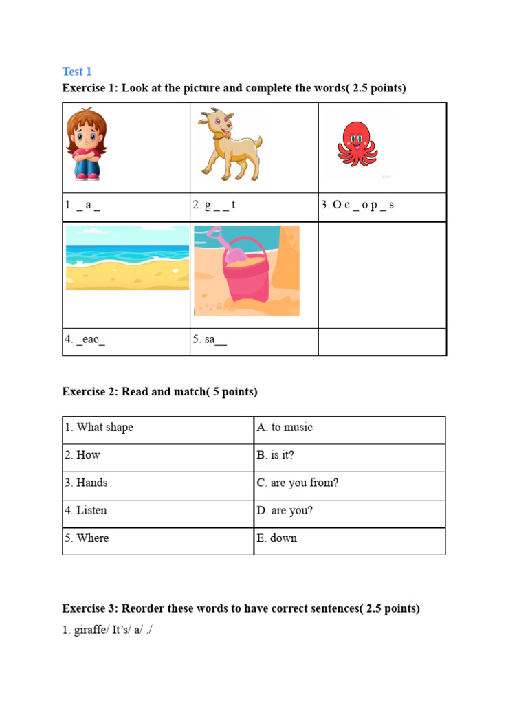 Grade 2 English Assessment Tests | PDF