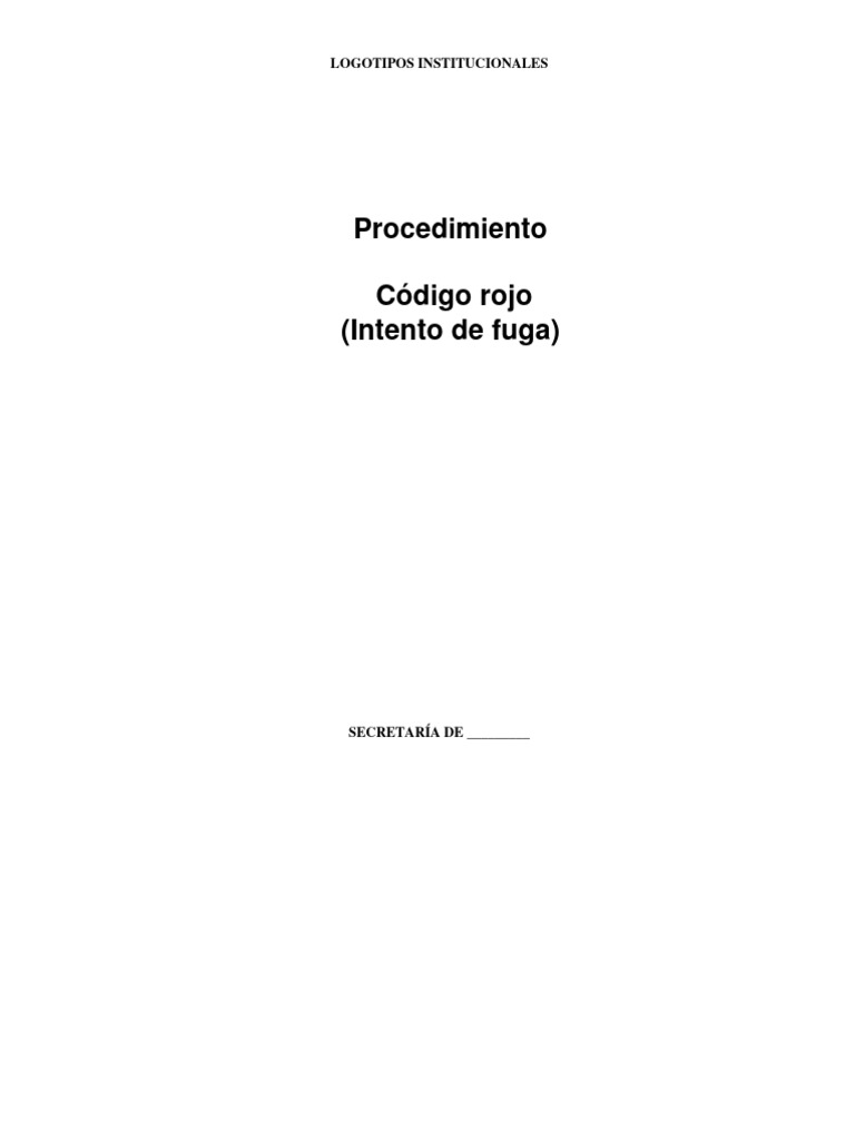Procedimiento Código Rojo Penitenciario | PDF | Prisión | Policía