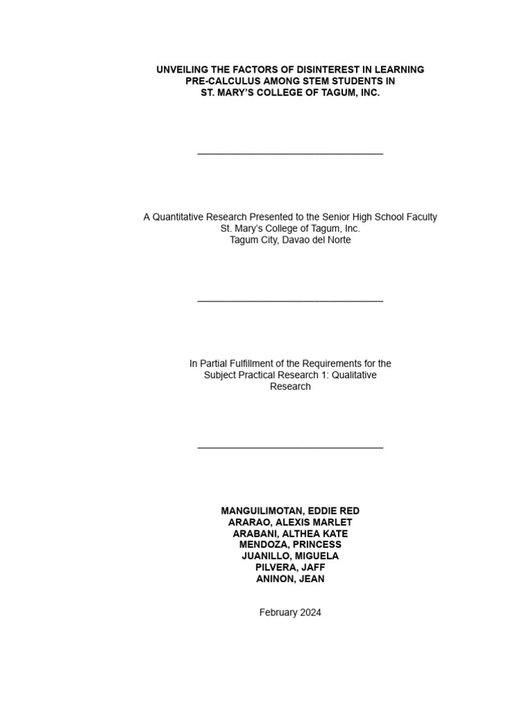 Practical Research - Docx 1 | PDF