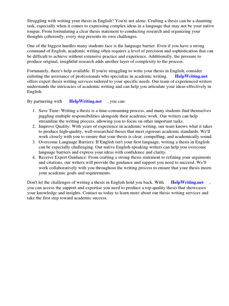 Tu Thesis English | PDF | Career & Growth